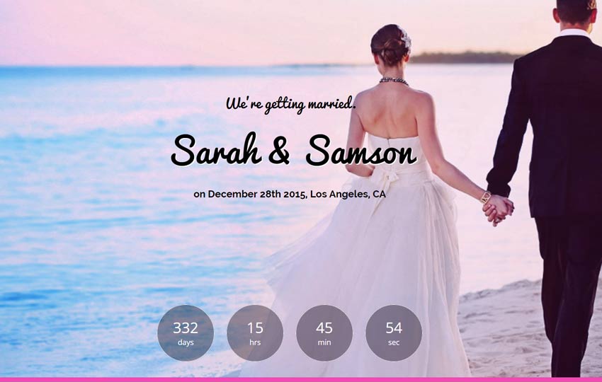 Wedding Website Template Free Download WebThemez
